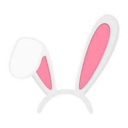 Rabbit ears voluminous white of the easter Vector Image