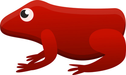 Red frog icon cartoon cute water character Vector Image