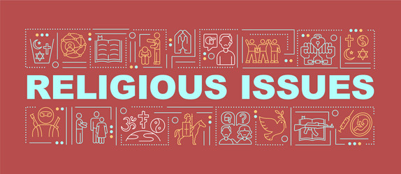 Christian lifestyle word concepts yellow banner Vector Image