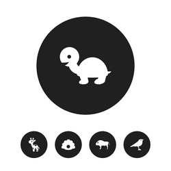 Set of 5 editable zoo icons includes symbols Vector Image