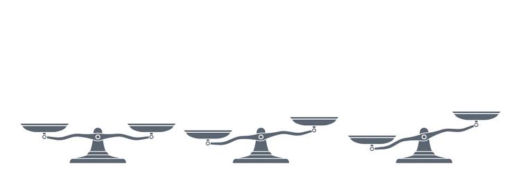 Balance sign scale symbol isolated background Vector Image