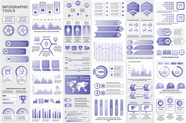 Bundle infographic elements data visualization Vector Image
