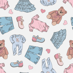 Children clothes seamless pattern-04 Royalty Free Vector