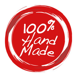 Handmade hand made craft label typography Vector Image