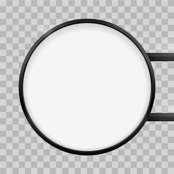 Round signage light box signboard circle lightbox Vector Image