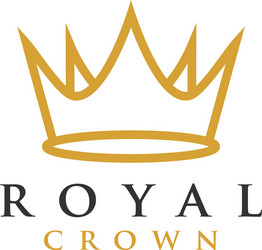 Royal crown sign Royalty Free Vector Image - VectorStock