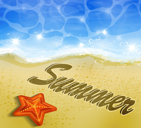 Beautiful seaside view poster set of background Vector Image