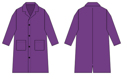 Long coat trench template set Royalty Free Vector Image