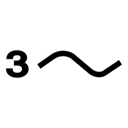 Alternating current ac symbol sign isolate Vector Image