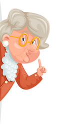 Grandmother talking wise old woman granny Vector Image