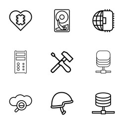 5 hard icons Royalty Free Vector Image - VectorStock