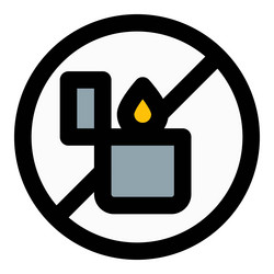 Prohibited use or possession of fire lighters Vector Image