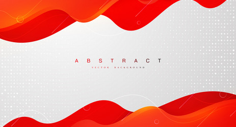 Abstract white and red background with wavy shape Vector Image
