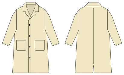 Long coat trench template set Royalty Free Vector Image