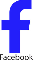 Facebook logo set isolated on white background Vector Image