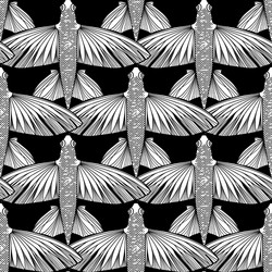 Graphic flying fish collection Royalty Free Vector Image