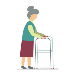 Old Lady with Walker Cartoon Vector Images (94)