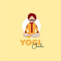 Jadugar chacha mascot logo Royalty Free Vector Image