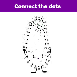 Connect the dots children educational drawing Vector Image