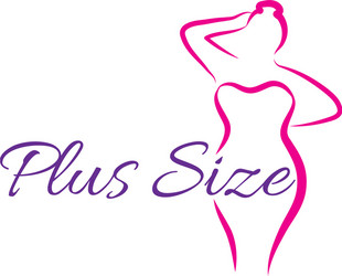 Logo plus size woman curvy symbol Royalty Free Vector Image