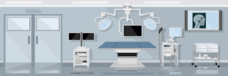 Operating room isometric infographics Royalty Free Vector