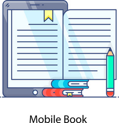 Mobile book Royalty Free Vector Image - VectorStock