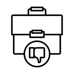 Bad business performance icon with black Vector Image