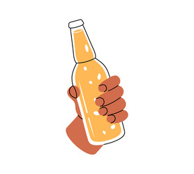 Hand holding a beer mug pub product brewing Vector Image