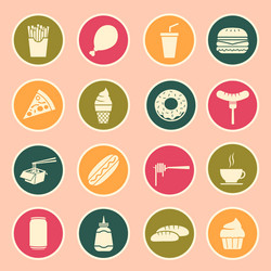 Fast food icon junk food trash unhealthy products Vector Image