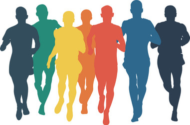 Group Running Silhouette Vector Images (over 5,900)