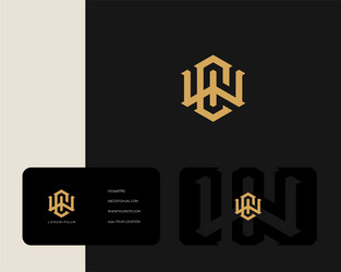 Letter w c logo design creative minimal Royalty Free Vector
