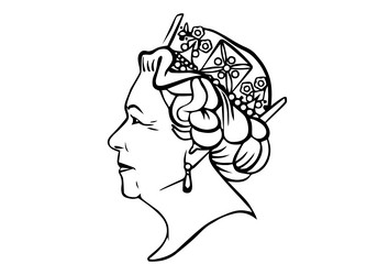 Queen elizabeth ii portrait image Royalty Free Vector Image