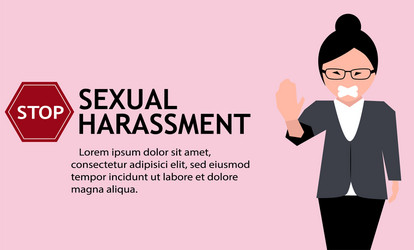 Stop sexual harassment banner gender equality Vector Image