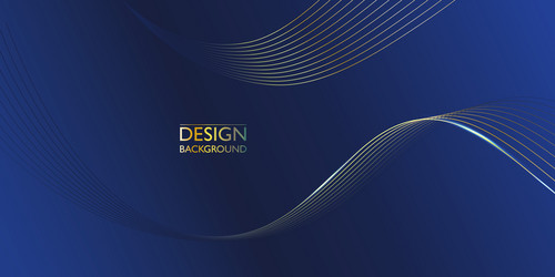 Abstract luxury blue wave template design Vector Image