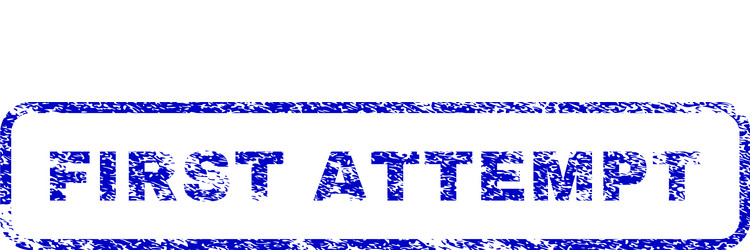 First attempt rubber stamp Royalty Free Vector Image