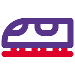 Intercity rail fast passenger train service Vector Image