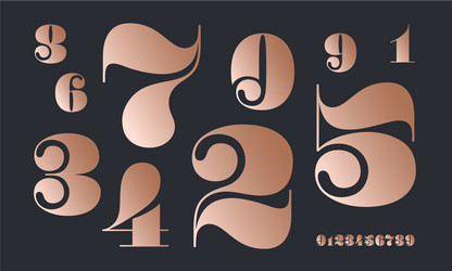 Number 2 abstract modern lines art Royalty Free Vector Image