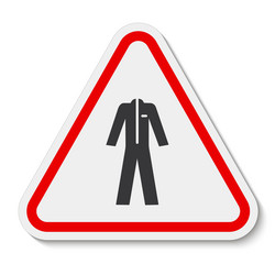 Symbol wear protective clothing on transparent Vector Image