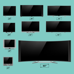 Tv screen lcd monitor template electronic device Vector Image