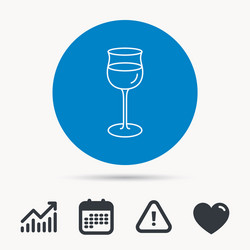 Wineglass icon goblet sign Royalty Free Vector Image