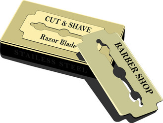 Razor blade with blood icon flat style Royalty Free Vector