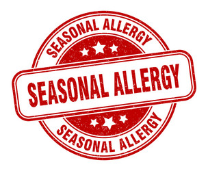 Seasonal allergy stamp seasonal allergy label Vector Image