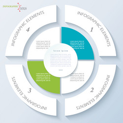 Circles infographic template with 5 segments Vector Image