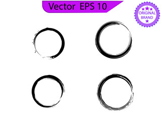 Set black picture grunge frames squares Royalty Free Vector