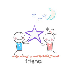 Opposite friend and enemy Royalty Free Vector Image