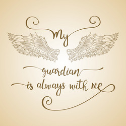 My angel is always with me 3 Royalty Free Vector Image