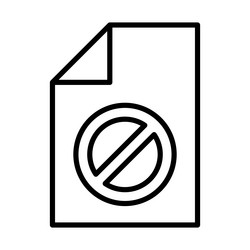 Prohibited documents performance business icon Vector Image
