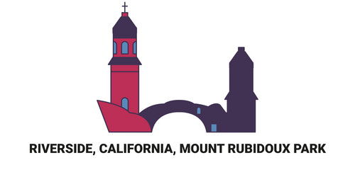 United states riverside california mount Vector Image