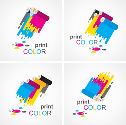 Icons print Royalty Free Vector Image - VectorStock