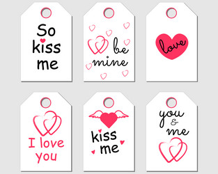 Heart shape label set 2 Royalty Free Vector Image